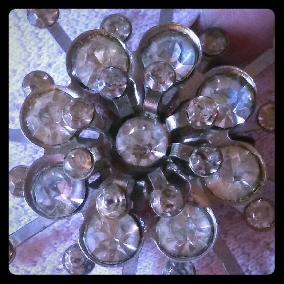 Jewelry | Vintage Flower Starburst Rhinestone Brooch | Poshmark